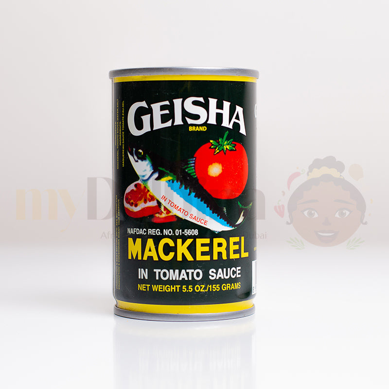 Geisha (Mackerel in Tomato Sauce) 155g | African foodstuffs in Dubai ...